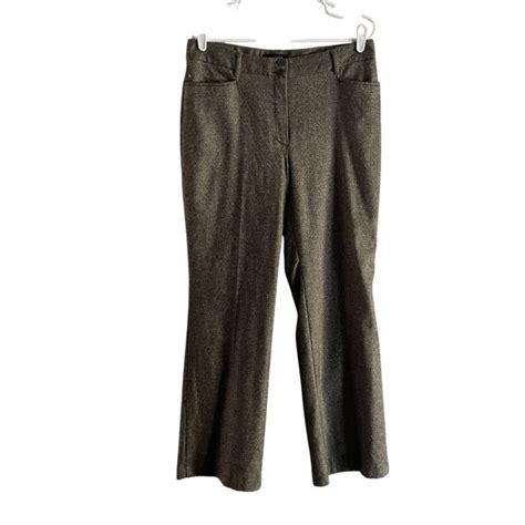 Talbots Pants And Jumpsuits Talbots Women Brown Print Wool Silk Blend