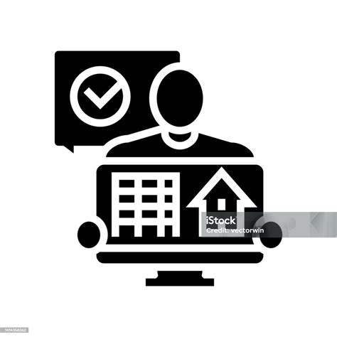 관리자 속성 부동산 홈 글리프 아이콘 벡터 일러스트 레이 션 검은색에 대한 스톡 벡터 아트 및 기타 이미지 검은색 경영자 대출 Istock