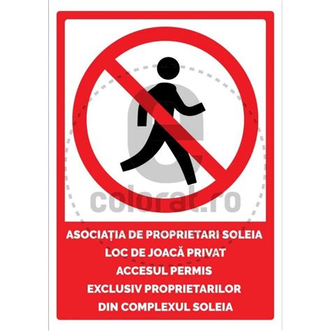 Accesul Interzis Text Personalizat