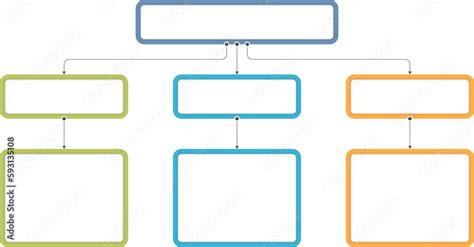 Flow Chart Infographic Template With Three Levels Process Diagram Organization Structure