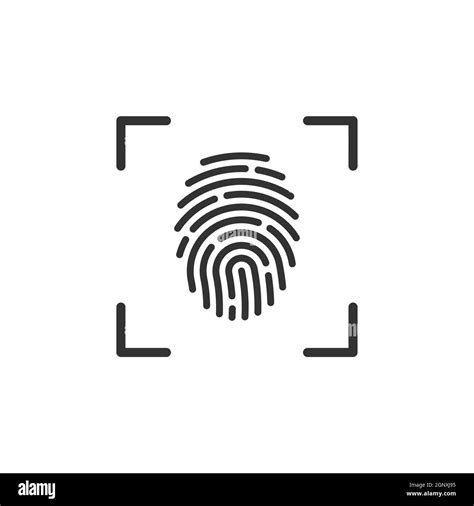 Fingerprint scan black vector icon Stock Vector Image & Art - Alamy