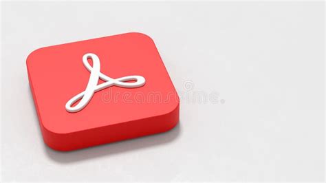 adobe acrobat app icon on gray background with copy space editorial