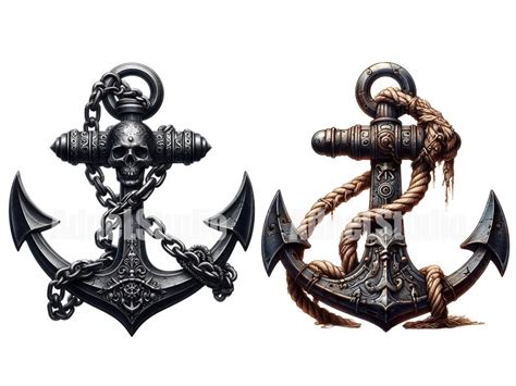 Watercolor Rusted Anchor Clipart Classic Nautical Clipart Nautical Wall Decor Nautical Junk
