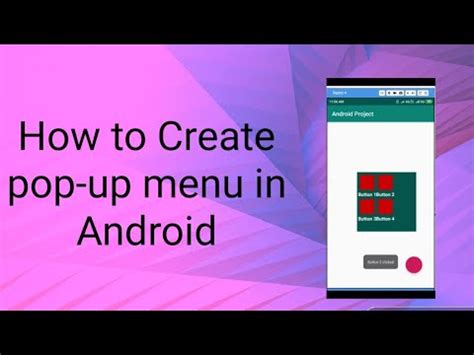 How To Create Pop Up Menu In Android Youtube