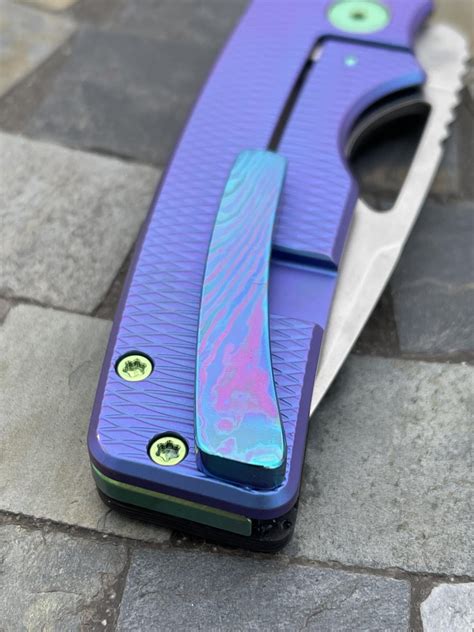 Re Color On My White Timascus Clip Looks Way Better Than Heat Ano R Knifemods