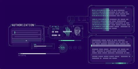 Premium Vector Data Decoding Program Interface With Authorization Window