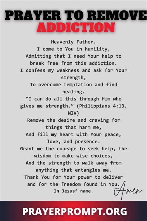 Prayer To Remove Addiction