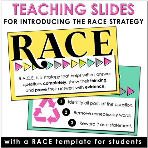 Race Strategy Anchor Chart And Race Strategy Poster Set With Powerpoint