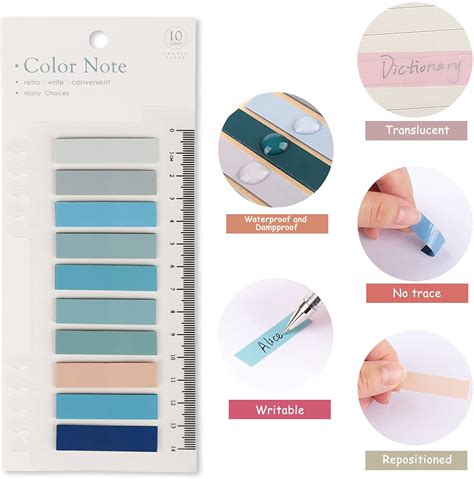 200pcs Obosoe Sticky Tabs Book Tabs For Annotating Books Aesthetic Index Tabs Sticky Notes