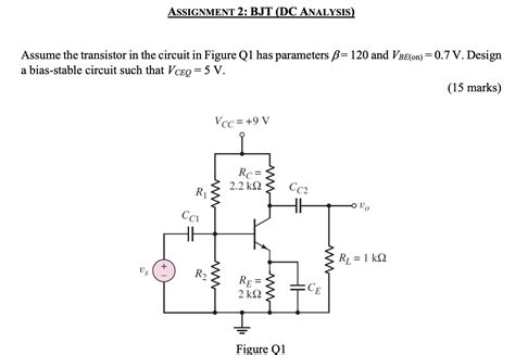 Solved Assignment 2 Bjt Dc Analysis Assume The Transistor
