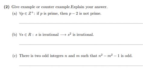 Solved 2 Give Example Or Counter Example Explain Your Chegg Com