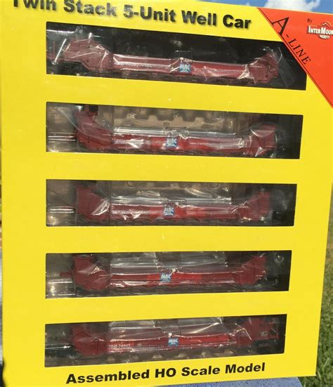 Super Rare New Tfm Ho Gunderson Twin Stack 5 Car Set Container Cars Mrc Lease 2020936365