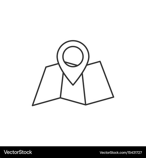Folded Map Icon Vector