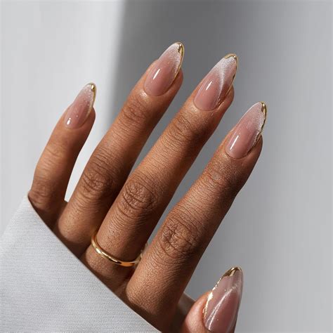 Btartbox Press On Nails Almond Cat Eye Press On Nails