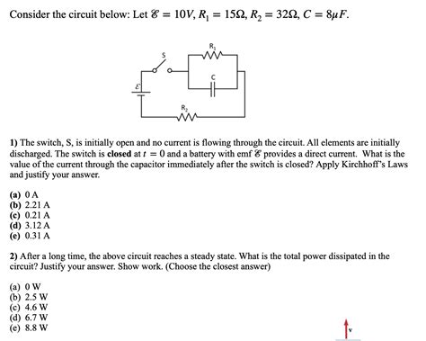 Solved Consider The Circuit Below Let Mathscr E 10