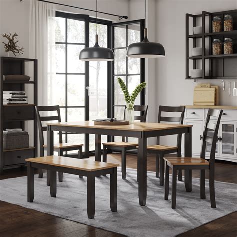 Signature Design By Ashley Gesthaven Natural And Brown Dining Table Set