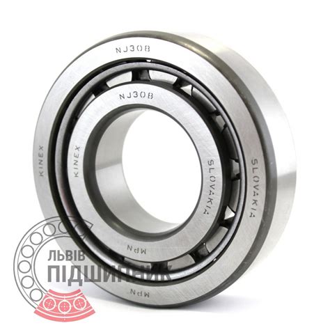 Подшипник NJ308E [Kinex] DIN 5412-1: аналог 42308 ГОСТ8338 ...