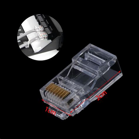 Rj45 Connector 20 50 100pcs 8p8c Utp Gold Plated Network Modular Plug Ethernet Cables Rj 45