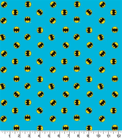 Camelot Dc Batman Logo 100 Cotton Fabric Blue Craftsfabrics