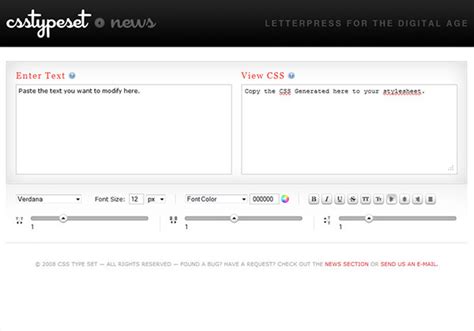 CSS Type Set On Behance
