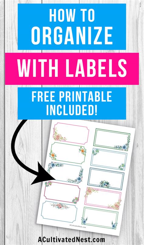 20 Free Printable Labels For Organizing A Cultivated Nest