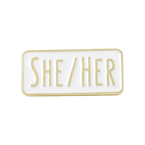 Prideoutlet Pronouns She Her Pronoun Lapel Pin