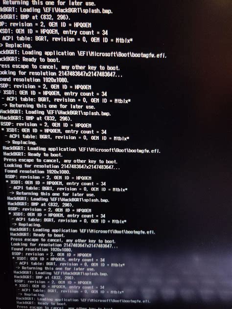 HackBGRT Bootloop When Loading Directly Unknown Directive When Chainloading