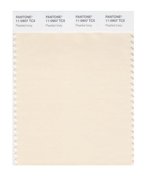Pantone Smart 11 0907 Tcx Color Swatch Card Pearled Ivory Pantone