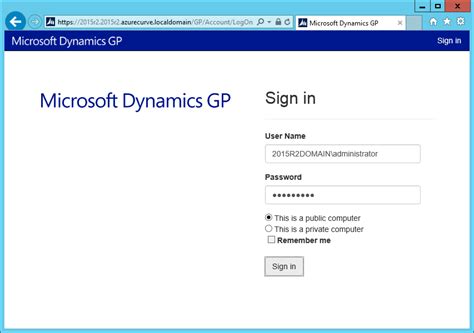 Hands On With Microsoft Dynamics Gp 2015 R2 Web Client First Run