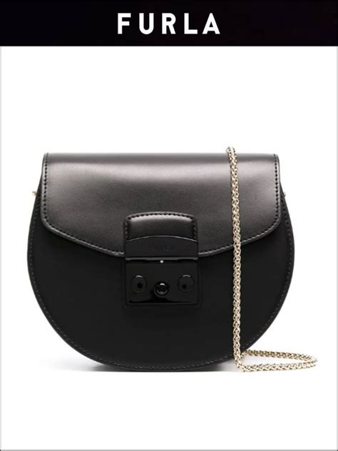 Женская сумка Furla черная маленькая из кожи через плечо - купить с ...