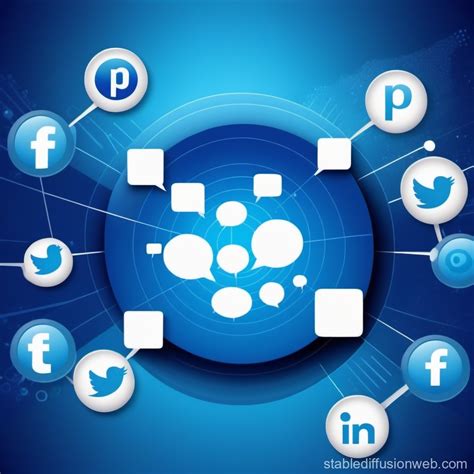 Blue Abstract Social Media Background Stable Diffusion Online