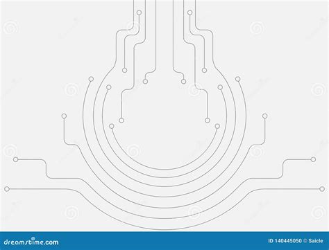 Abstract Grey Circuit Board Lines Background Stock Vector Illustration Of Concept Brochure