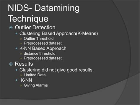 Intrusion Detection Using Data Mining Pptx Information And Network