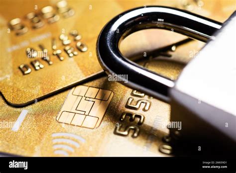 Credit Card Data Security Concept Data Encryption On Credit Card Stock