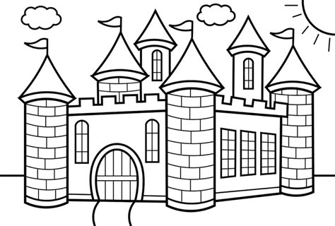 Сказочный замок раскраска - 75 фото