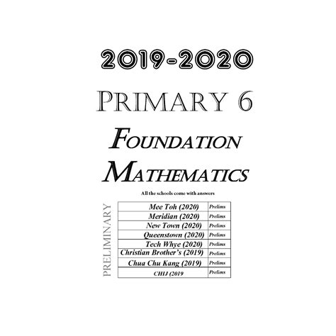 Primary 6 Foundation Psle Shopee Singapore