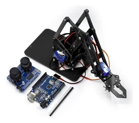 Kit Arduino Braço Robótico Placaunor3 4 Servos Joystick Parcelamento Sem Juros