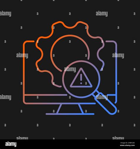 Threat Management Gradient Vector Icon For Dark Theme Stock Vector Image And Art Alamy