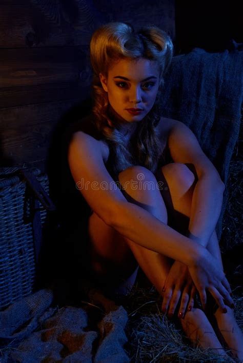 Candle Lit Pin Up Farm Girl Stock Image Image Of Female Beauty 26828225