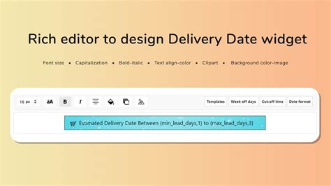 Estimated Delivery Date Range Ecommerce Plugins For Online Stores Shopify App Store