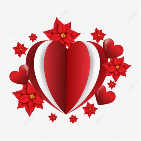 꽃 발렌타인 데이 투명 빨간색 Amezing 마음 붉은 놀라운 마음 꽃과 하트 꽃 발렌타인 데이 Png 일러스트 및 벡터 에 대한 무료 다운로드 Pngtree