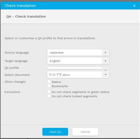 advanced qa check problem wordbee support and community