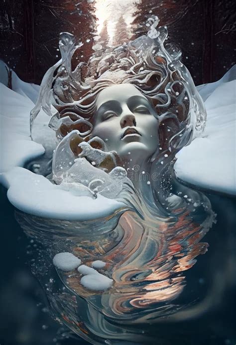 The Image Of Spring In The Form Of A Woman Waking Up After Hibernation Ai Generated Stock