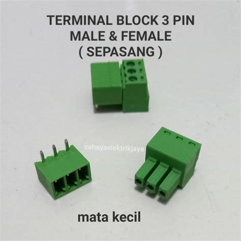 Jual Terminal Block 3 Pin L Siku Pluggable 3p Terminal Blok3pin