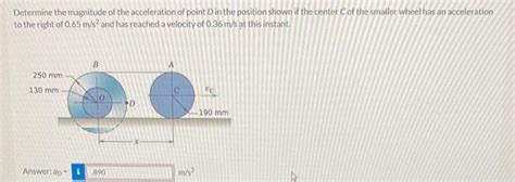 Solved Determine The Magnitude Of The Acceleration Of Point Chegg