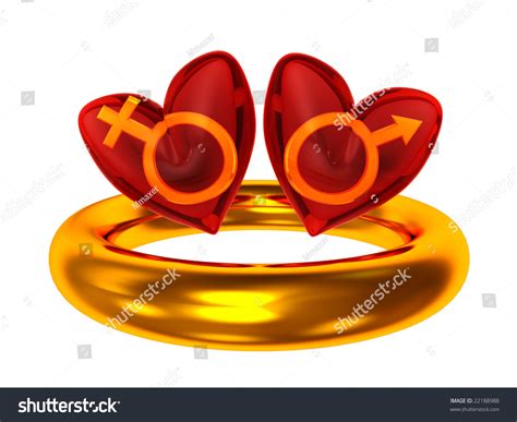 3d Illustration Red Heart Symbols Sex Stock Illustration 22188988