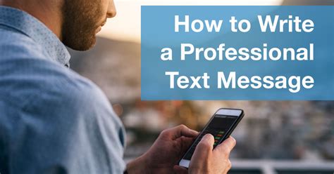 how to write a professional text message with examples