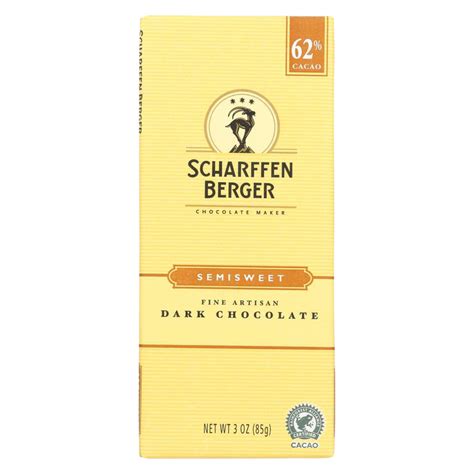 Scharffen Berger 62 Semisweet Chocolate Bar 3oz Scharffen Berger