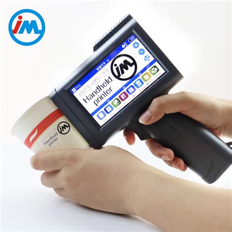 Tij Portable Handheld Inkjet Printer Barcode Qr Glass Bottle Expiry Batch Date Code Printing