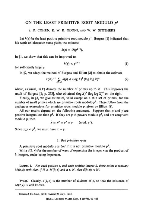 Pdf On The Least Primitive Root Modulo P2